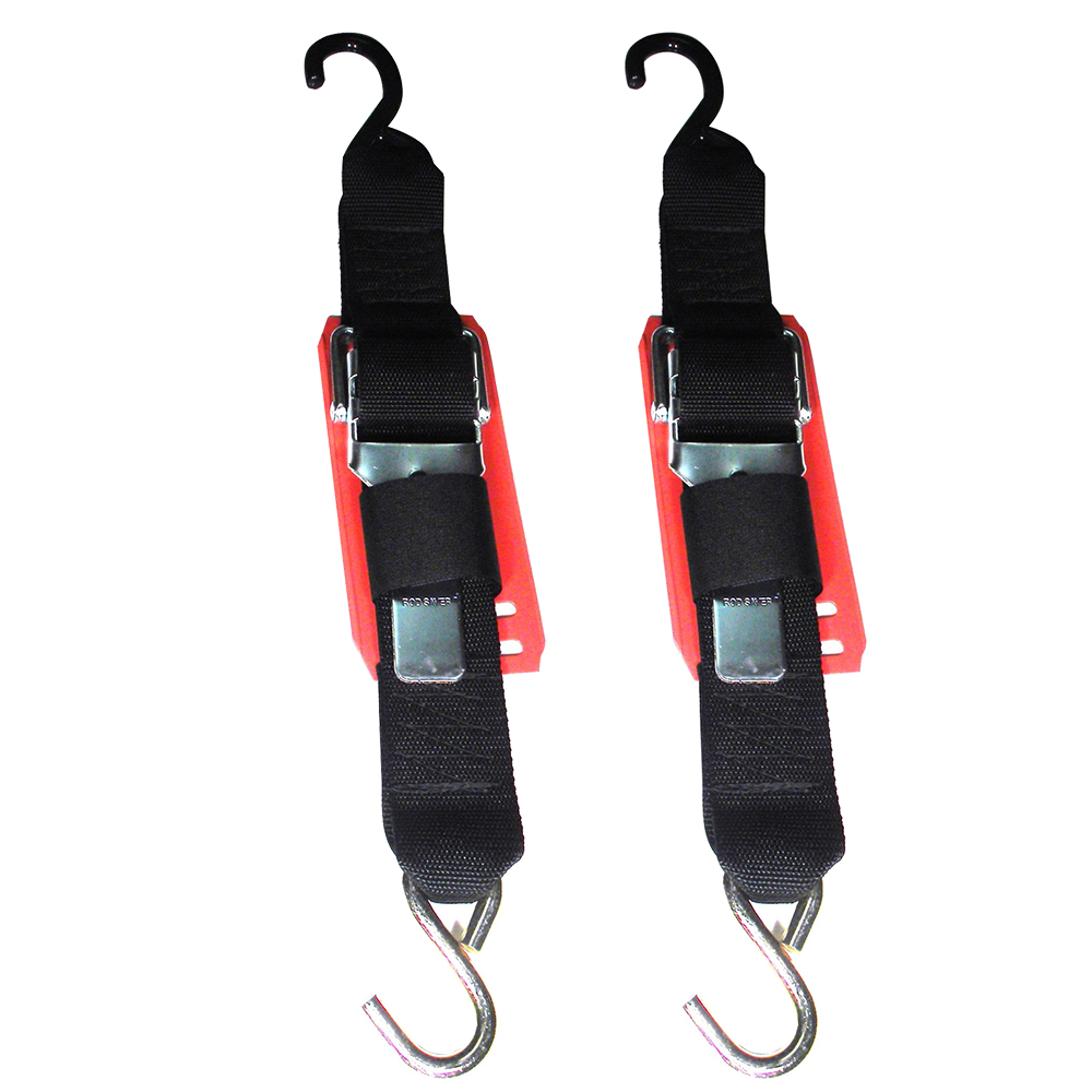 Rod Saver Paddle Buckle Trailer Tie-Down w/Vinyl Pad - 2" x 4' - Pair ...